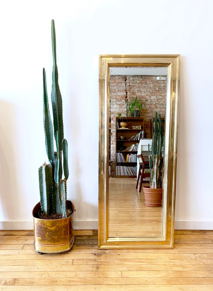 Large Brass Mirror – Home and Closet Vintage