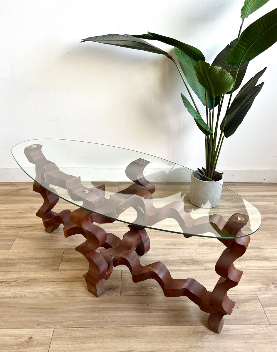 Vintage Hand Carved Walnut Coffee Table – Home and Closet Vintage