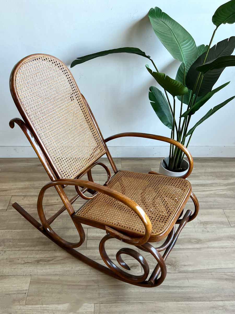 Vintage Cane Rocker – Home and Closet Vintage